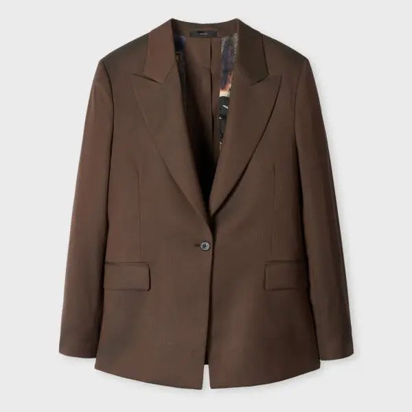 Paul Smith Tonic Wool Blazer With Button Detail