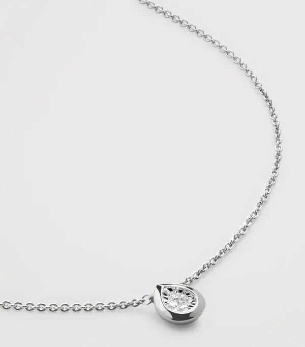 Monica Vinader Sterling And Diamond Pendant Necklace - Silver