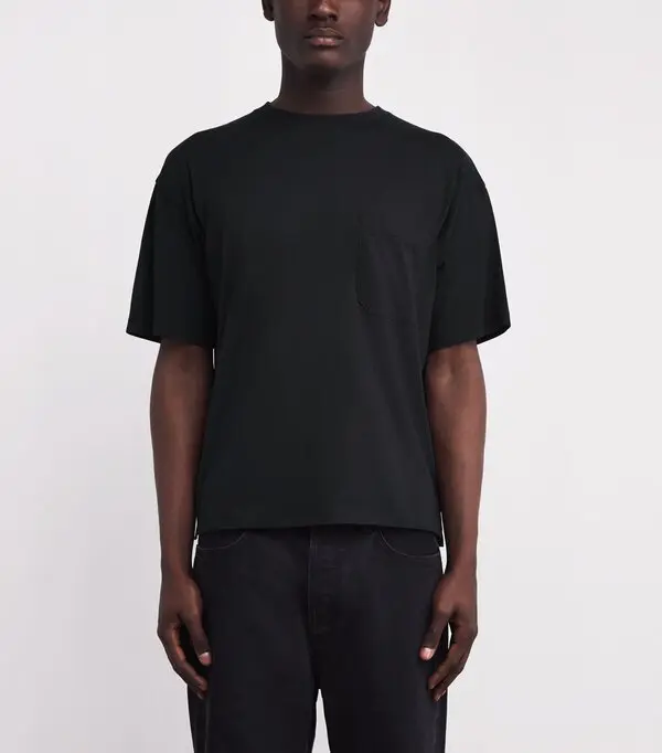 FRAME Cotton Relaxed Pocket T-shirt - Black