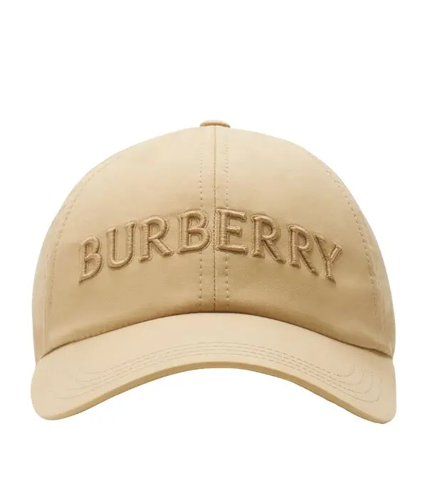 Burberry Cotton Gabardine Baseball Cap - Beige