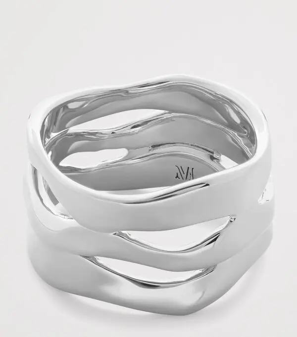 Monica Vinader Sterling Wave Triple Ring