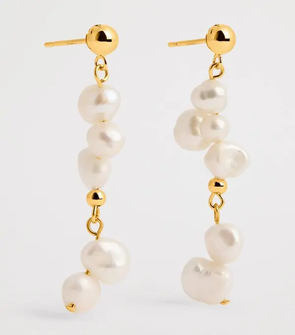 Anni Lu Gold-plated Pearly Drop Earrings