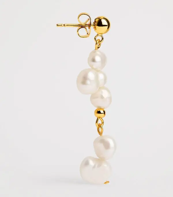 Anni Lu Gold-plated Pearly Drop Earrings