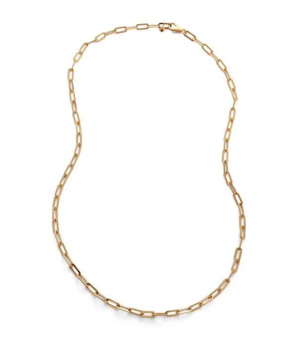 Monica Vinader Vermeil Paperclip Chain Necklace - Gold