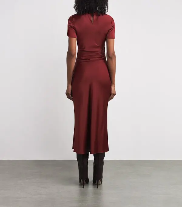 staud burgundy dress Jessica Angel 833 Prom Long Velvet Fitted Formal Dress main image 1
