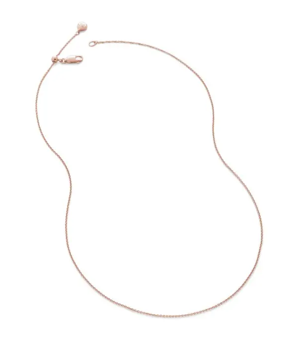 Monica Vinader Vermeil Fine Chain Necklace - Rose Gold