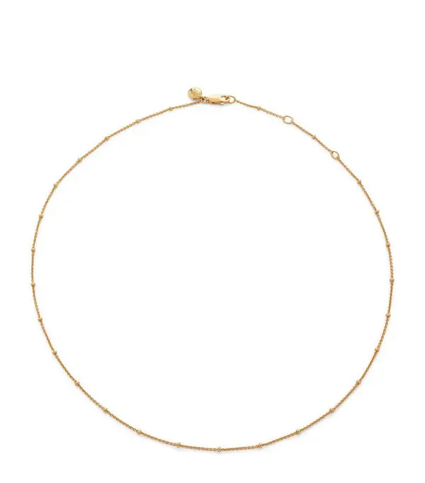 Monica Vinader Vermeil Beaded Chain Necklace - Gold