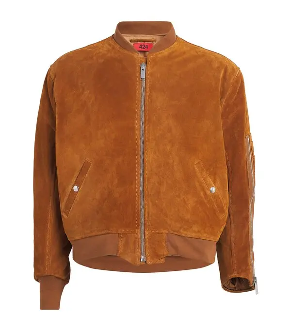 424 Suede Military Bomber Jacket