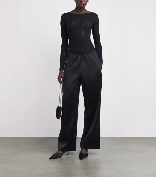 SKIMS Satin Wide-leg Trousers