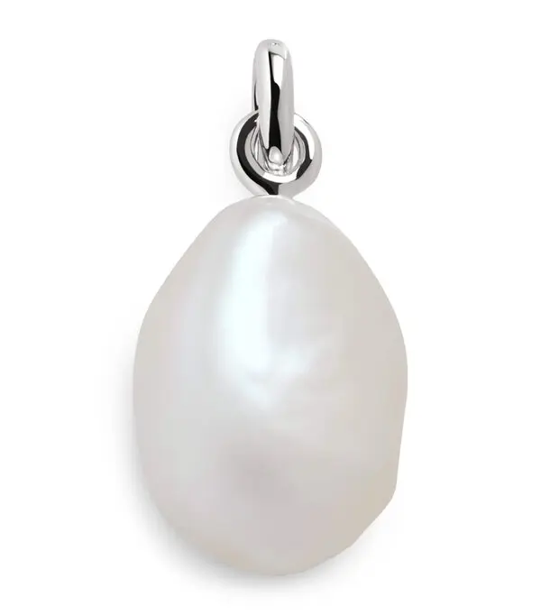 Monica Vinader Sterling And Baroque Pearl Pendant - Silver