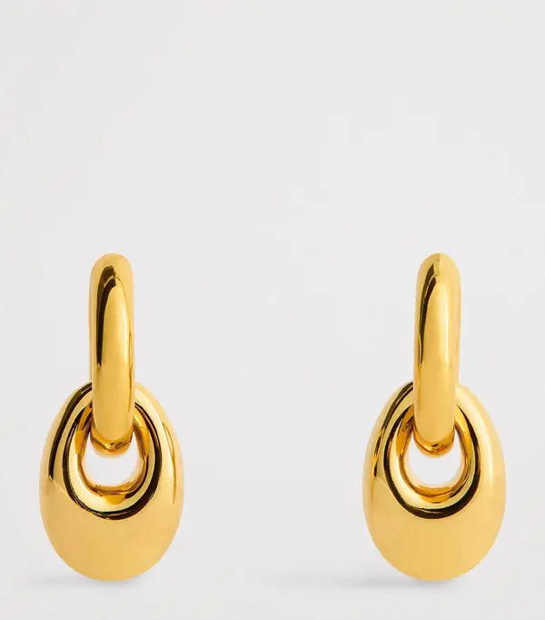 Anni Lu Plated Petit Pebble Hoop Earrings
