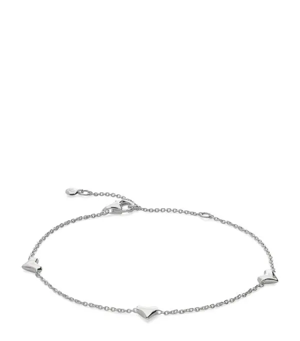 Monica Vinader Sterling Heart Station Chain Bracelet - Silver