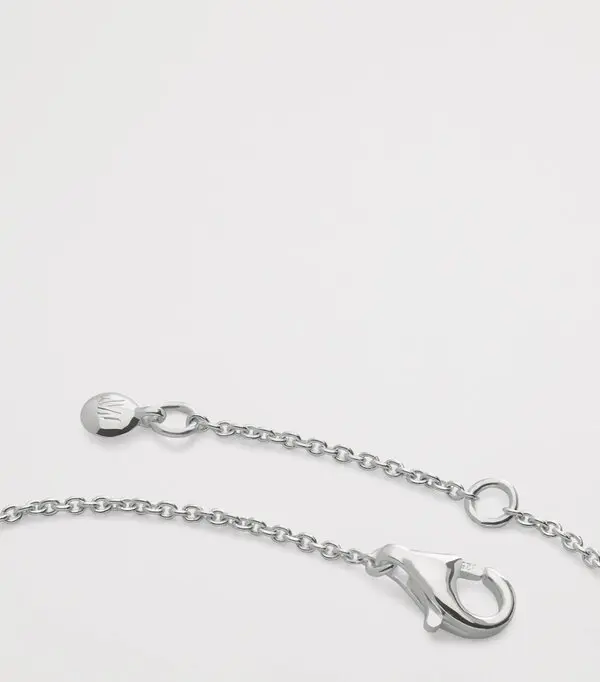 Monica Vinader Sterling Heart Station Chain Bracelet