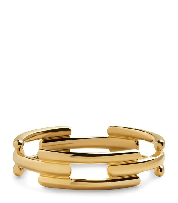 Monica Vinader Vermeil Signature Link Ring - Gold