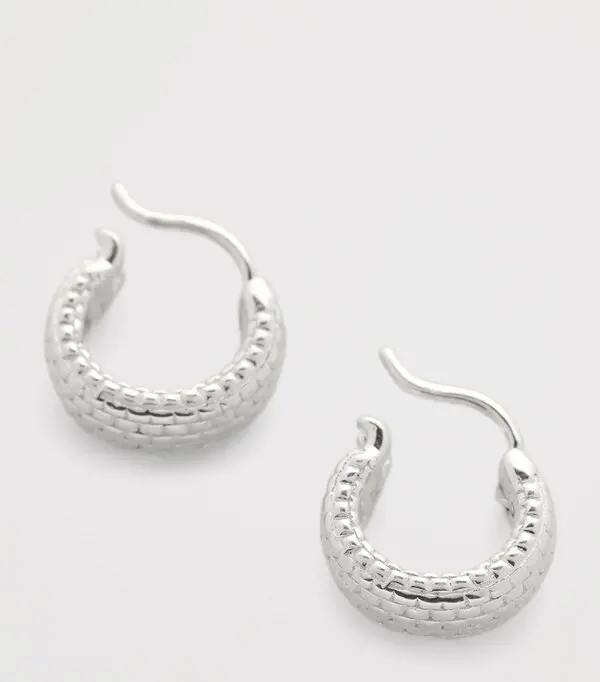 Monica Vinader Sterling Heirloom Huggie Earrings - Silver