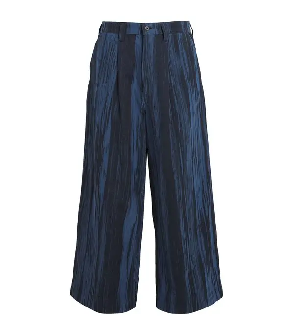Issey Miyake Jacquard Straight Trousers