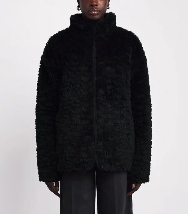 SKIMS Faux Fur Zip-up Jacket