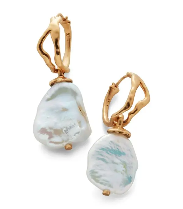 Monica Vinader Mother Of Pearl Vermeil Drop Earrings - Gold
