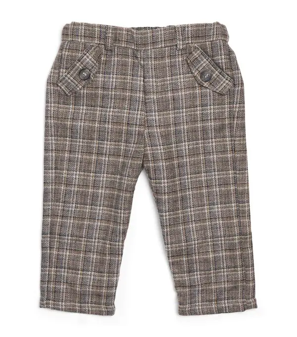TARTINE ET CHOCOLAT Wool-blend Check Trousers