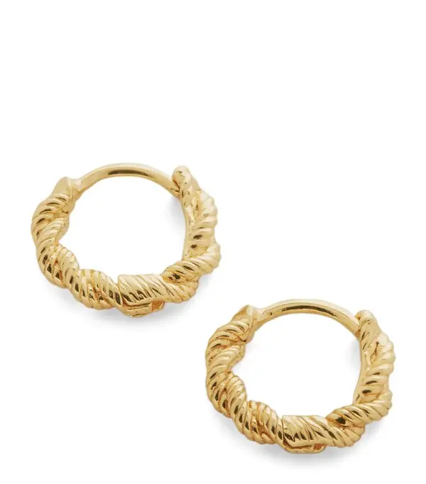 Monica Vinader Mini Vermeil Corda Huggie Earrings - Gold