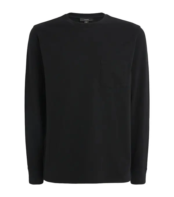 Vince Sueded Jersey Pocket T-shirt - Black