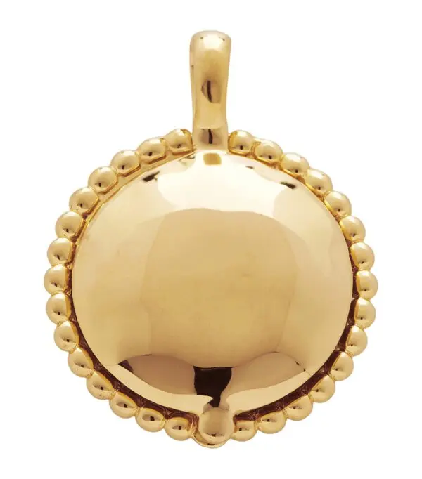 Monica Vinader Vermeil Beaded Deia Locket Pendant - Gold