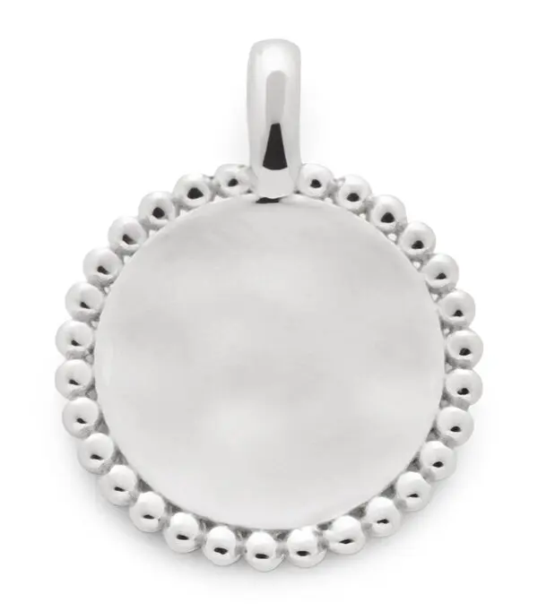 Monica Vinader Vermeil Beaded Deia Locket Pendant - Silver