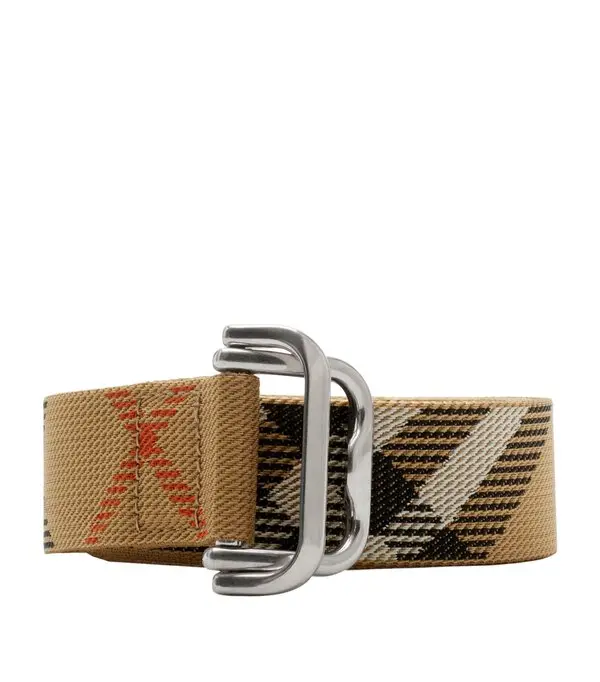Burberry Woven Check Belt - Beige