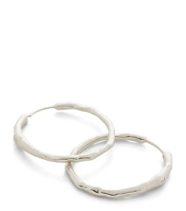 Monica Vinader Medium Siren Muse Hoop Earrings - Silver