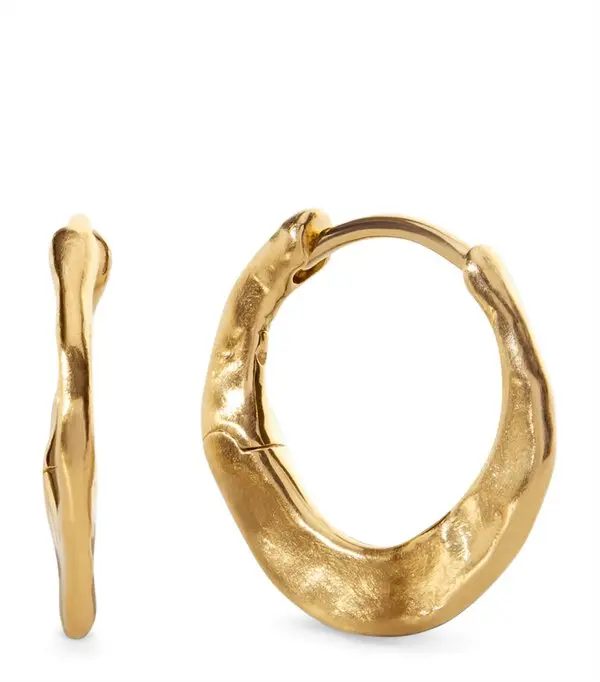 Monica Vinader Vermeil Capri Huggie Earrings - Gold