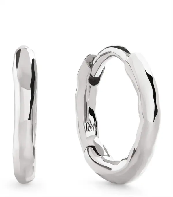 Monica Vinader Sterling Siren Muse Huggie Earrings - Silver