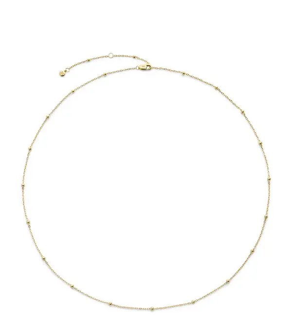 Monica Vinader Beaded Chain Necklace - Gold
