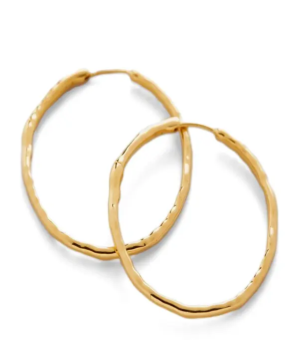 Monica Vinader Large Vermeil Siren Hoop Earrings - Gold