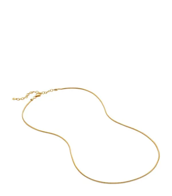 Monica Vinader Vermeil Thin Snake Chain - Gold