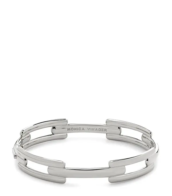 Monica Vinader Sterling Signature Link Bangle - Silver