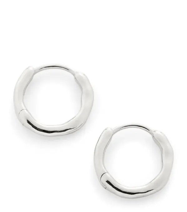Monica Vinader Sterling Siren Muse Huggie Earrings - Silver