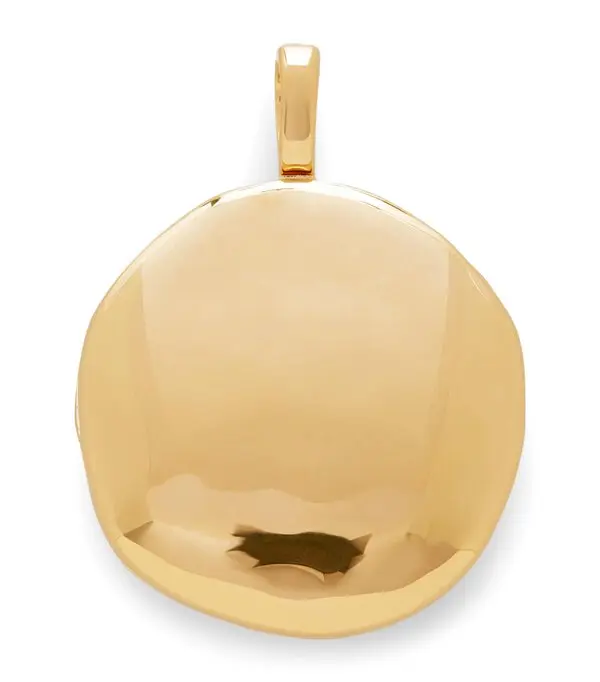 Monica Vinader Vermeil Deia Round Locket Pendant - Gold