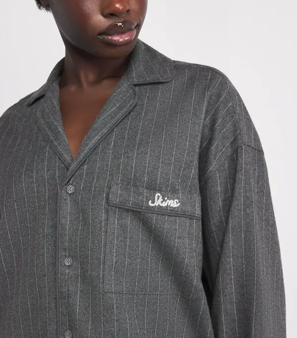 SKIMS Flannel Pinstripe Pyjama Set