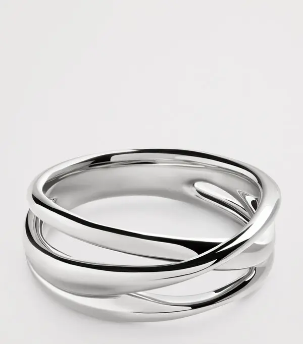 Monica Vinader Sterling Nura Crossover Ring - Silver