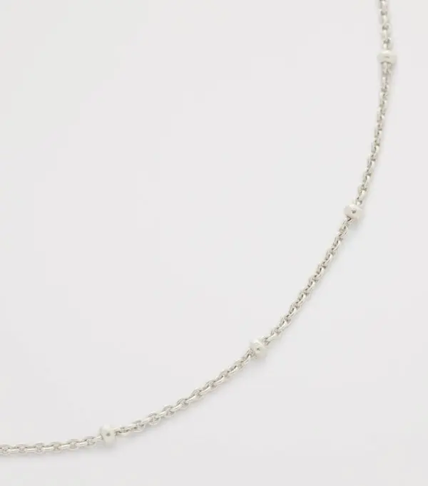 Monica Vinader Sterling Beaded Chain Necklace - Silver