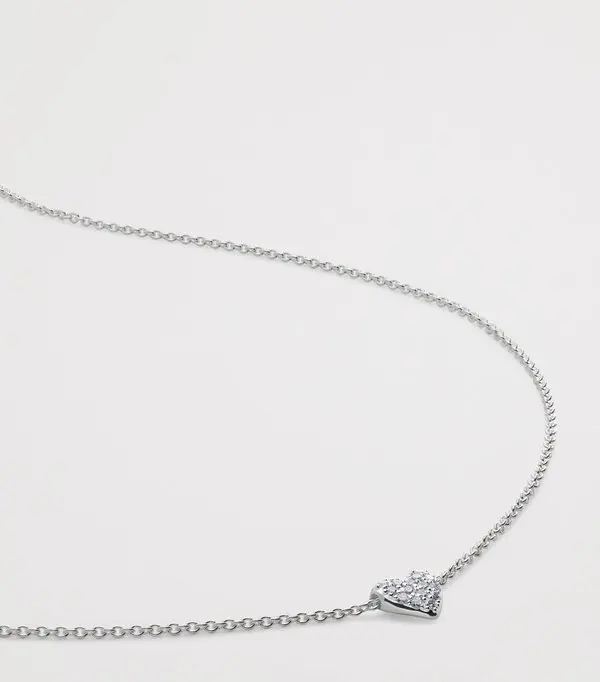 Monica Vinader Sterling And Diamond Heart Pendant Necklace - Silver