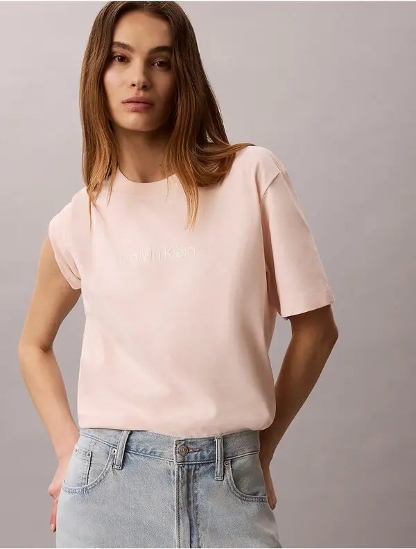Calvin Klein Relaxed Logo T-shirt - Soft Pink