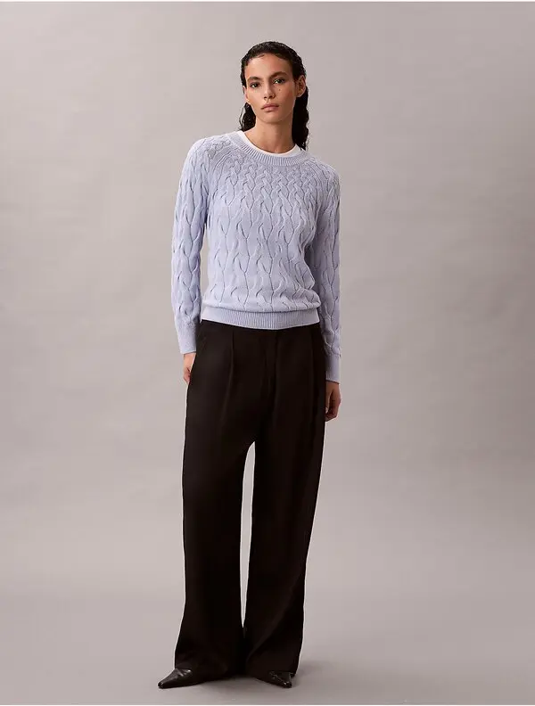 Calvin Klein Cable Knit Sweater - Casual Blue