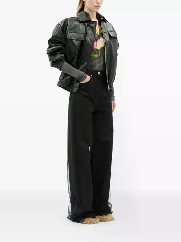 MSGM Floral-print Zip Bodysuit