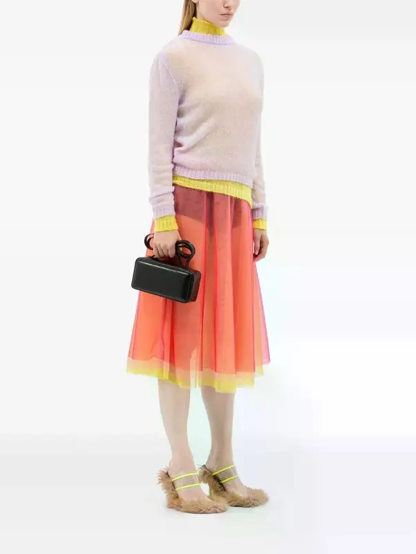 MSGM Layered Tulle Midi Skirt - Orange