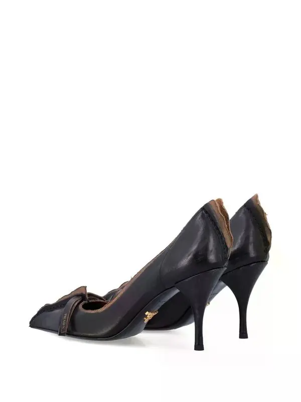 Prada 85mm Pointed-toe Heeled Pumps - Black