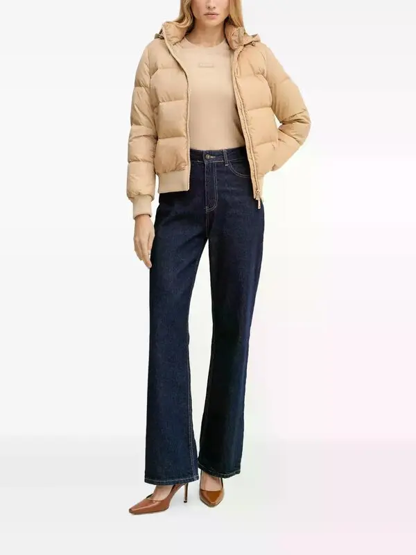 Armani Exchange Hooded Logo-patch Jacket - Neutrals