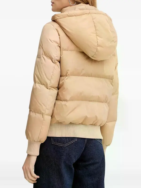 Armani Exchange Hooded Logo-patch Jacket - Neutrals
