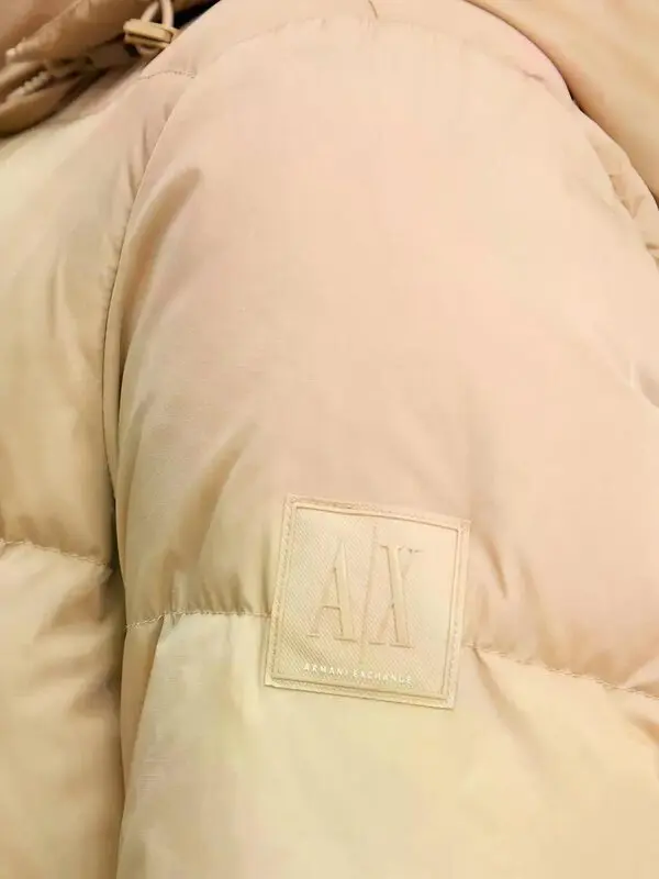 Armani Exchange Hooded Logo-patch Jacket - Neutrals