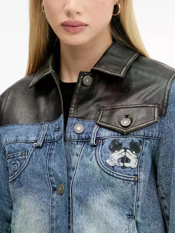 Desigual Paneled Frayed Jacket
